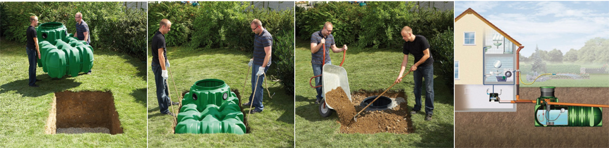 3000 Litre Garantia Lilo Underground Water Tank Driveway Package ...