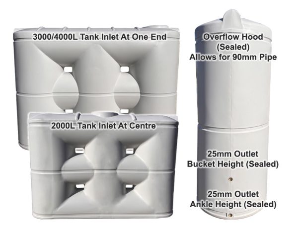 ETS2000 2000 Litre Tall Slimline Water Tank | Enviro Water Tanks