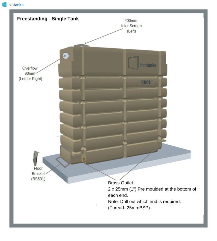 TT2000 ThinTank 2000 Litre Water Tank | Enviro Water Tanks